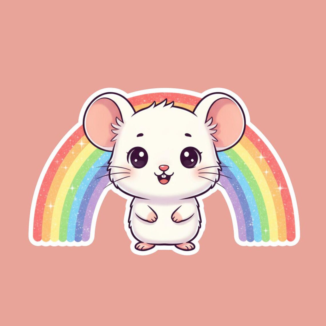 50 Cute Mouse Stickers Bundle | Kawaii Mouse PNG | Digital Mouse ...