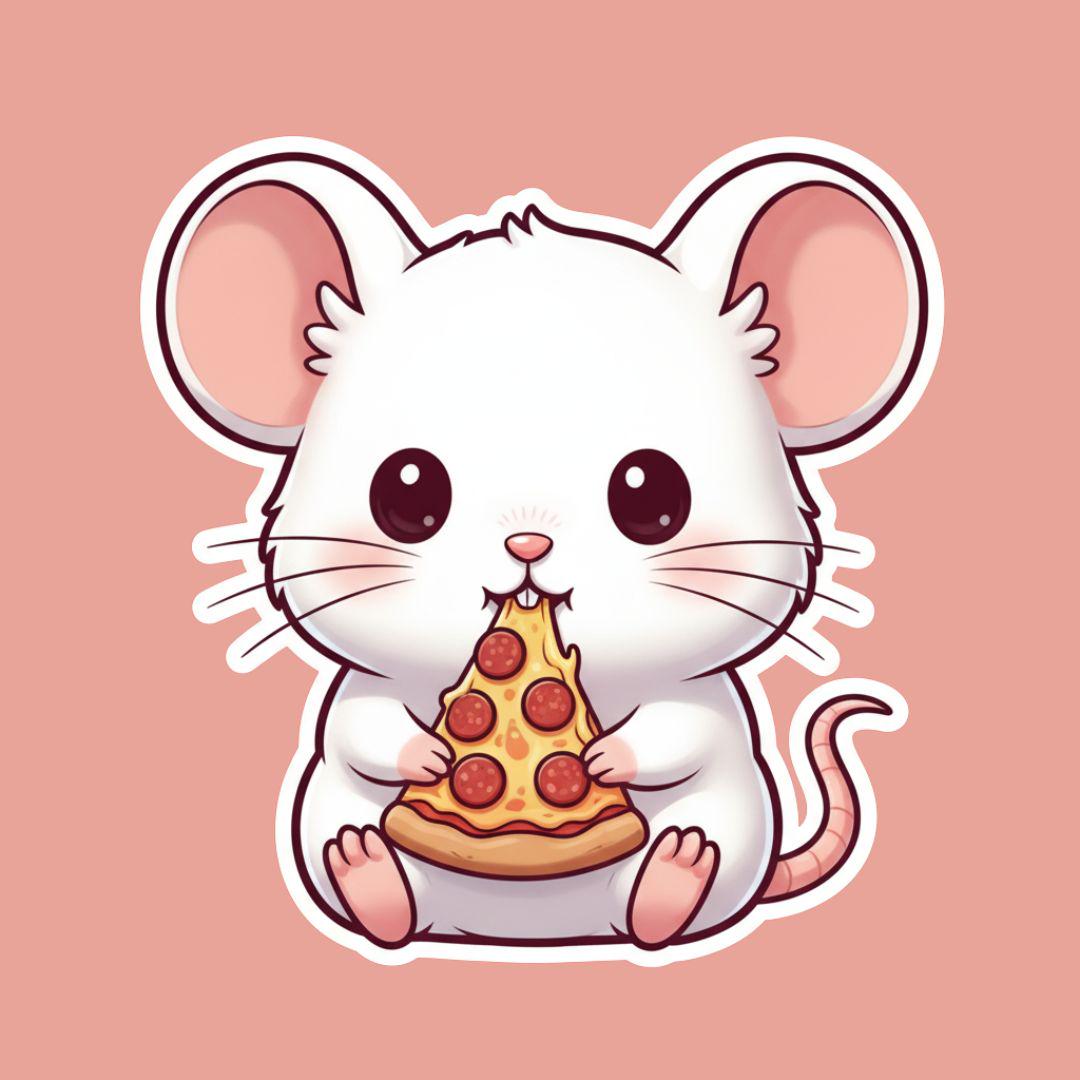 50 Cute Mouse Stickers Bundle | Kawaii Mouse PNG | Digital Mouse ...