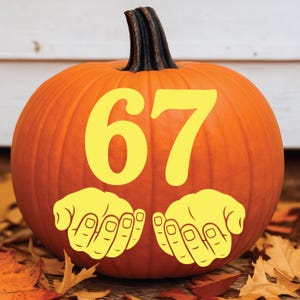Six Seven Pumpkin Carving Stencil - Etsy