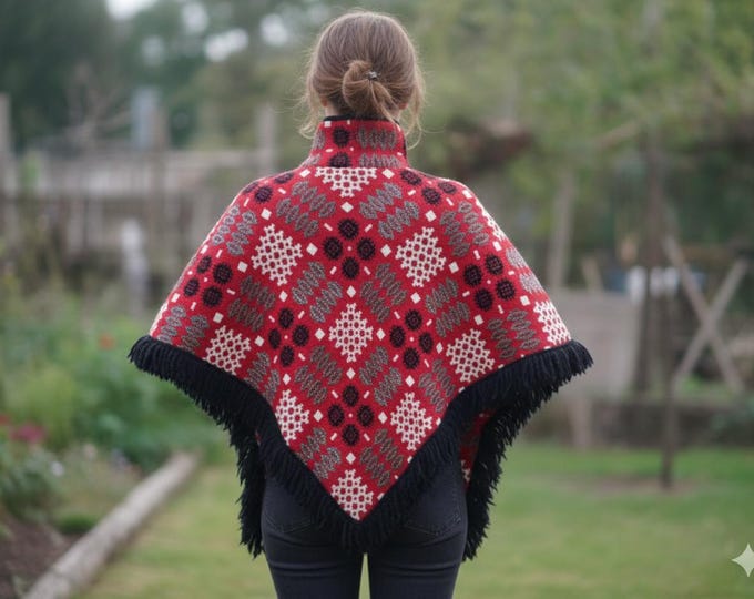 Welsh Tapestry Cape-welsh Wool-woven in Wales-100% Welsh Wool ...