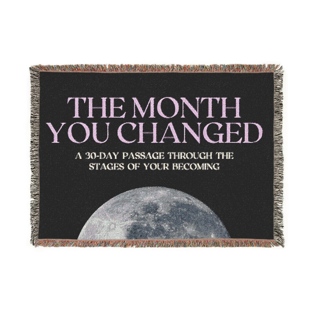 Cosmic Woven Cotton Blanket, Moon Phase Astrology Throw - Etsy