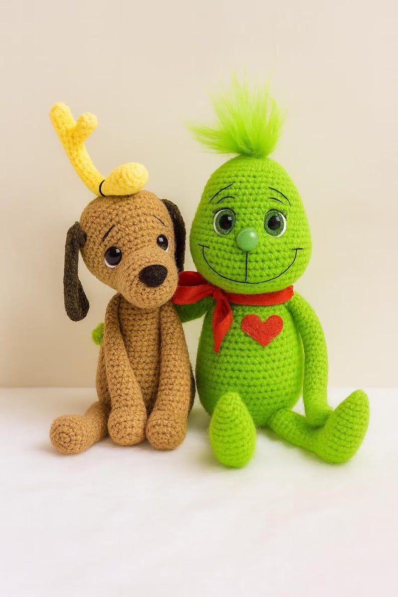 Grinch and Max Crochet Pattern: Amigurumi Holiday Plush (digital ...