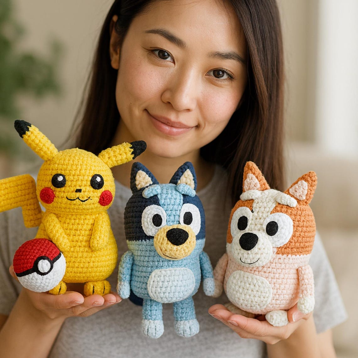 Pikachu, Bluey, Bingo Crochet Pattern Bundle, Amigurumi PDF Toys ...