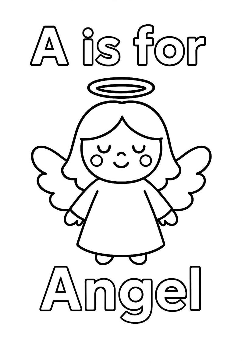 Toddler Christmas Alphabet Coloring Book – 26 Page Printable (PDF) - Etsy