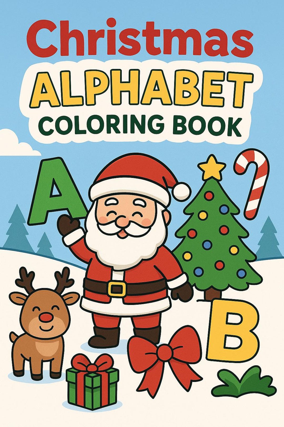 Toddler Christmas Alphabet Coloring Book – 26 Page Printable (PDF) - Etsy