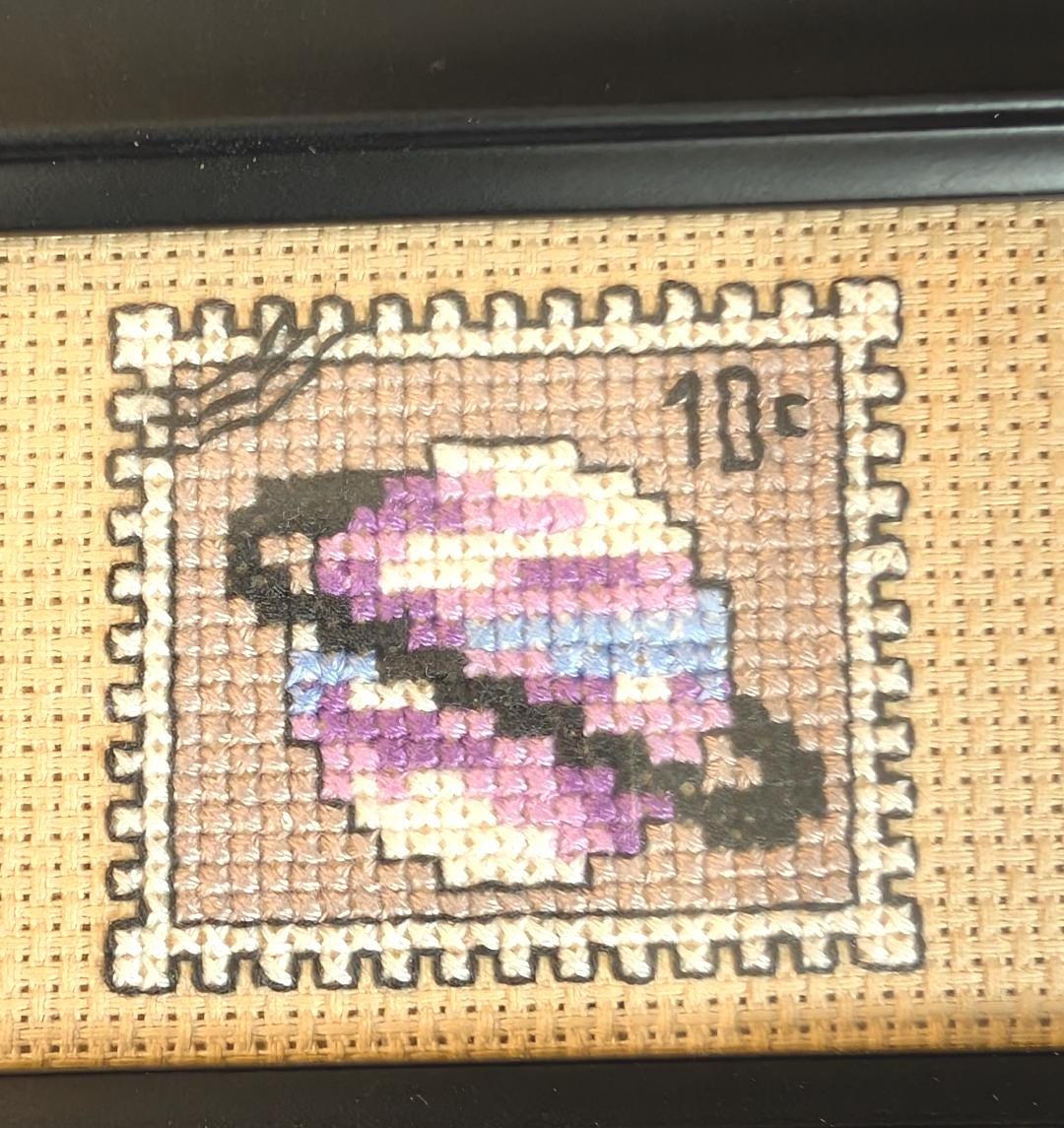 Saturn Planet Postage Stamp Cross Stitch Pattern (PDF Download) - Etsy