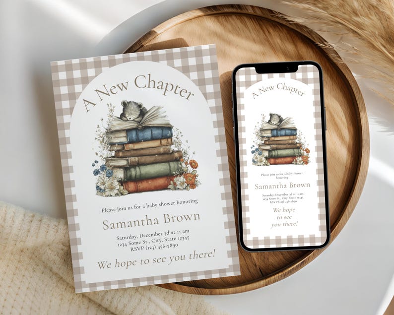 A New Chapter | Storybook Themed Baby Shower Invite | BS16 - Etsy