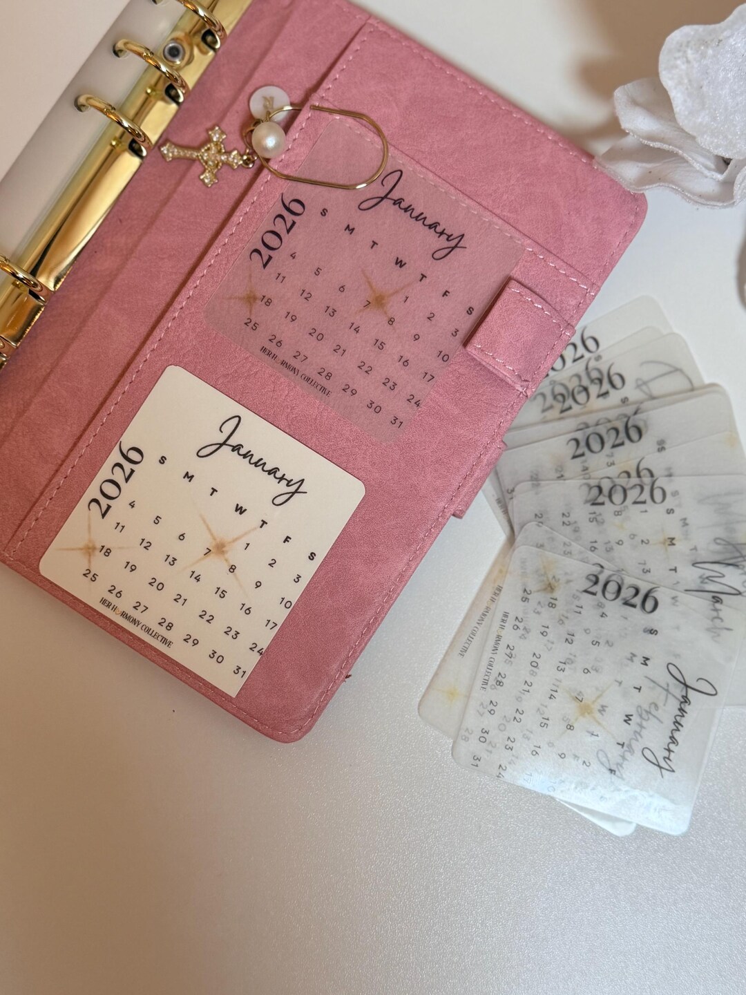 2026 Laminated Mini Calendar Card Set - Etsy