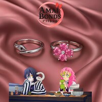 Custom Double Ring Anime Manga Hashira 2 Piece Jewelry - Etsy