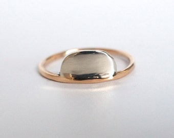 Half circle ring | Etsy