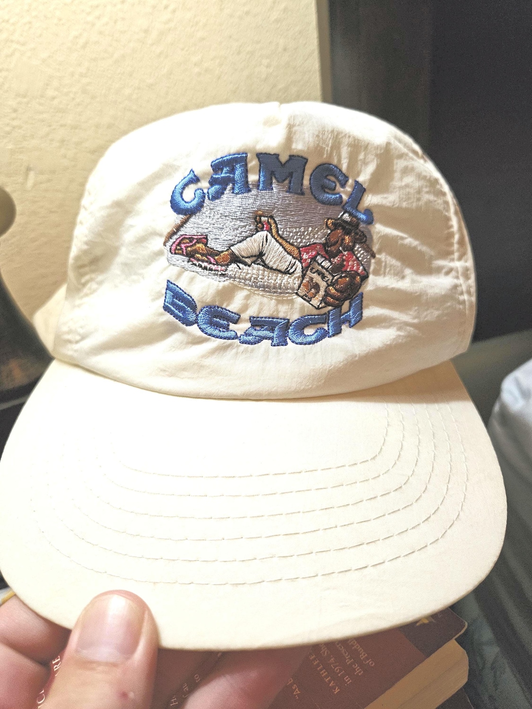 Vintage 1990s Joe Camel Beach Nylon Snapback Hat - Deadstock Condition ...