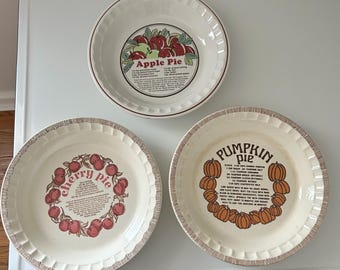 Vintage Ceramic Italian Cream Pie Recipe Pie Plate - Etsy