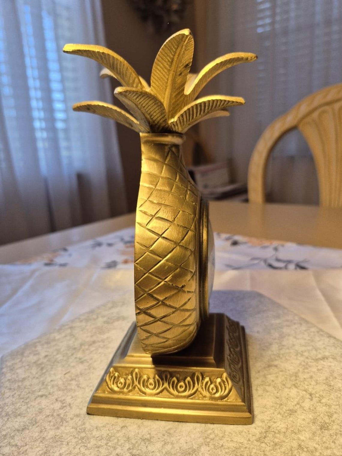 Hollywood Regency Brass Pineapple Desk or Mantle Clock - Etsy