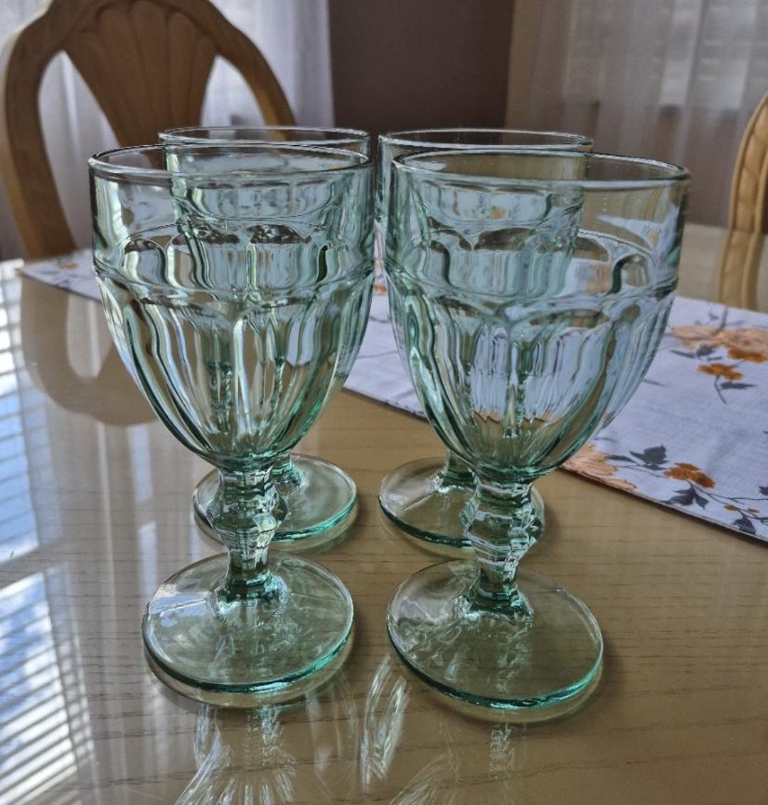 Libbey Gibraltar Spanish Green Water Goblets Set of 4 - Etsy