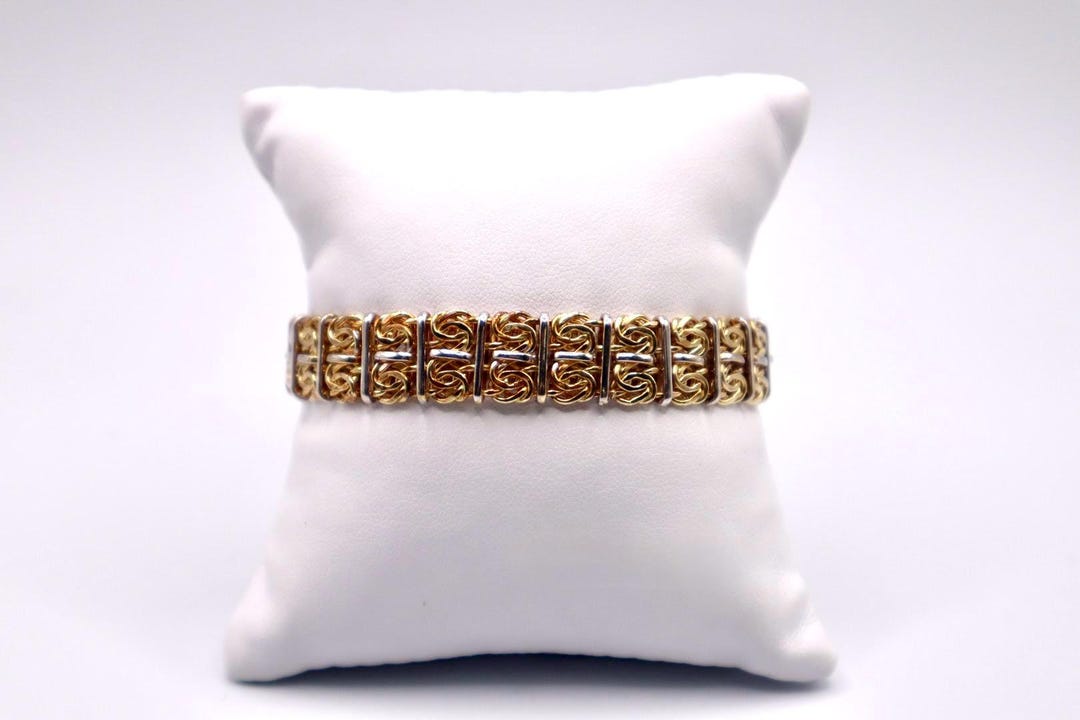 Vintage 14k Gold Plated Sterling Atasay Kuyumculuk Byzantine Link ...