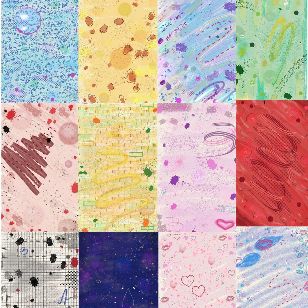 Abstract Wrapping Paper Set: Modern Printable Designs (digital Download ...