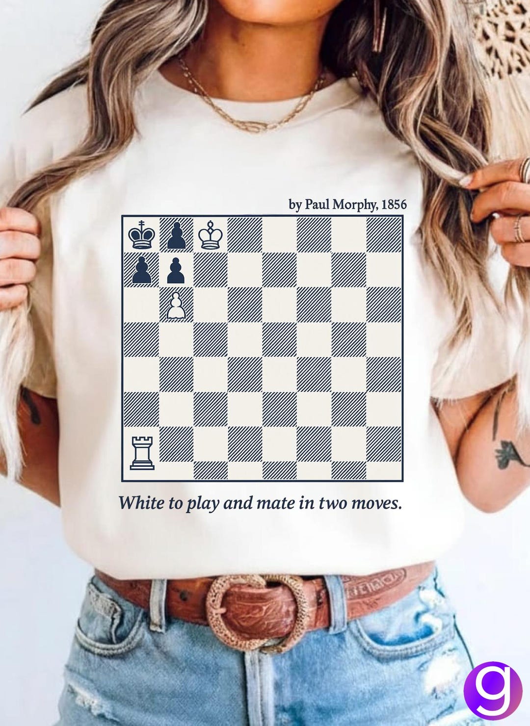 Paul Morphy 1856 Chess Puzzle PNG - Vintage Chess Design (digital ...