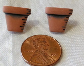 Flower pot buttons | Etsy