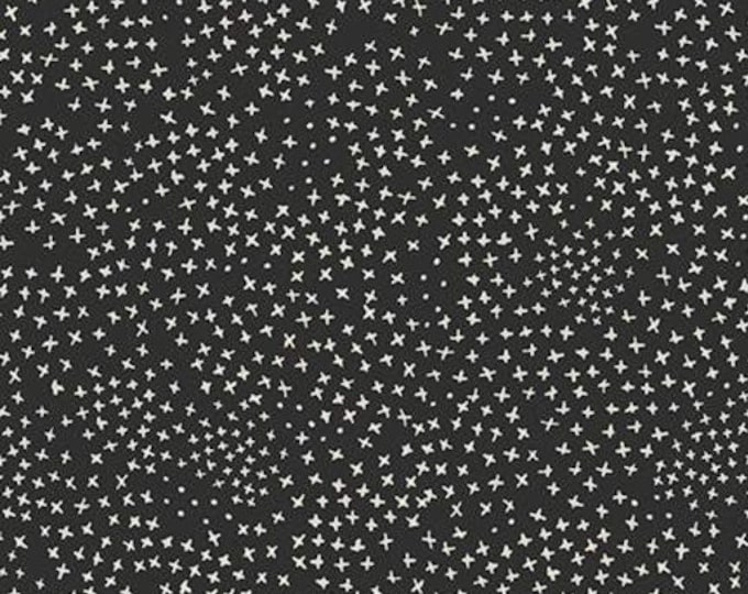 LAMINATED Cotton Fabric Navy Blue and White Dot sold Continuous by the ...