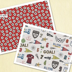 Varsity Soccer Red * - LAMINATED Cotton Fabric - Riley Blake - Etsy