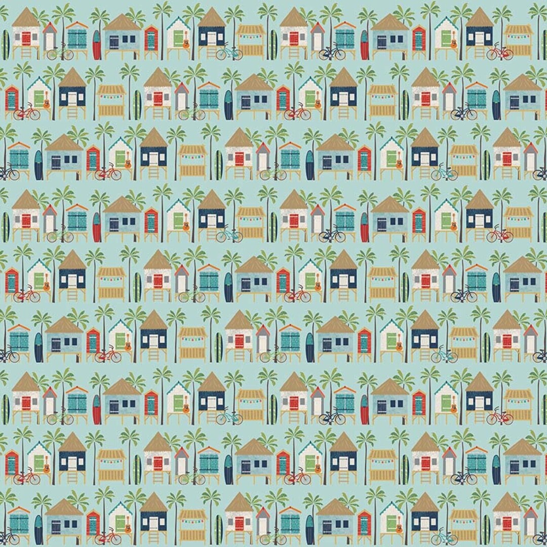Offshore 2 off Shore Huts * LAMINATED Cotton Fabric - Riley Blake - Etsy