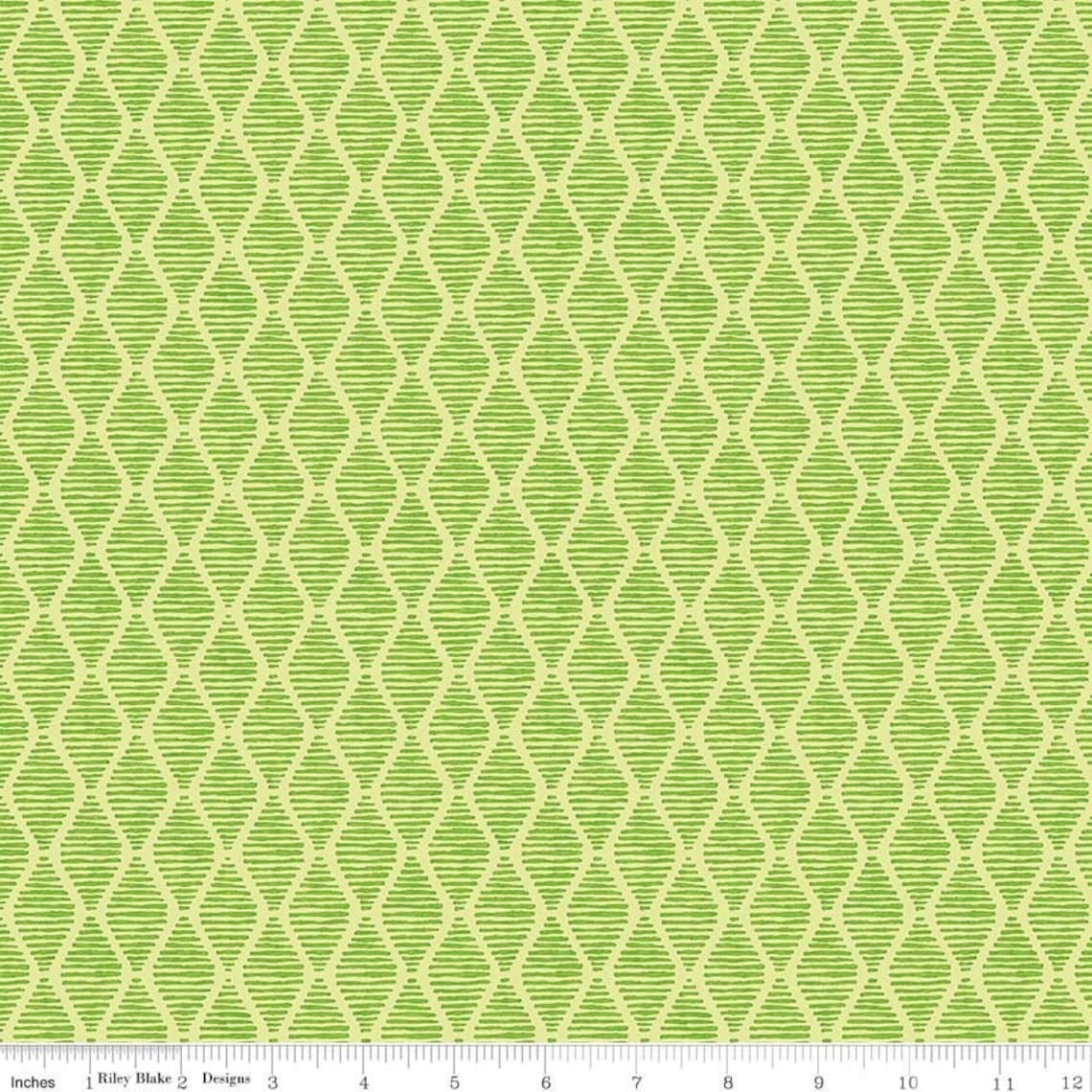 Fruitful Diamonds Green LAMINATED Cotton Fabric Riley - Etsy