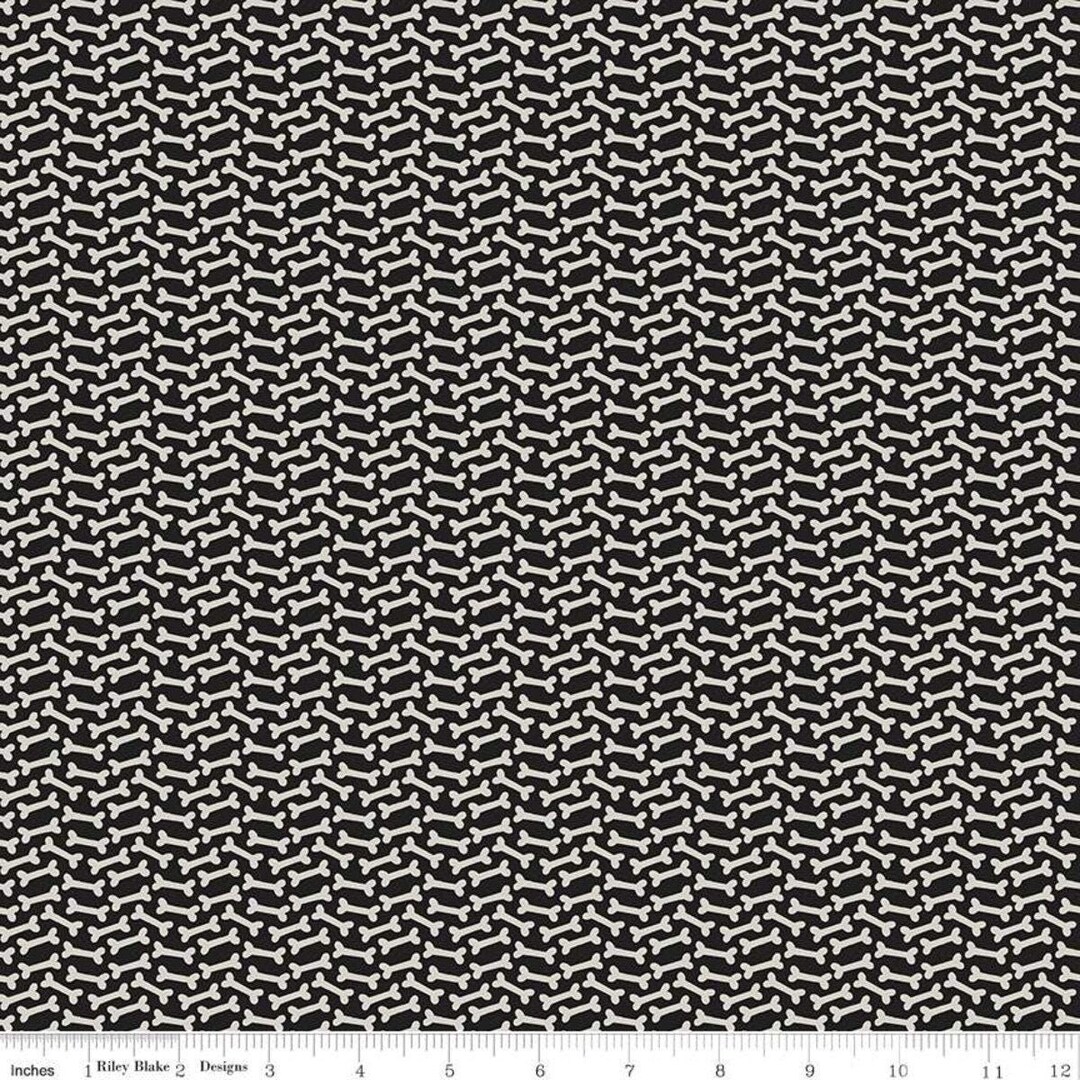 Cooper Bones Black * - LAMINATED Cotton Fabric - Riley Blake - Etsy