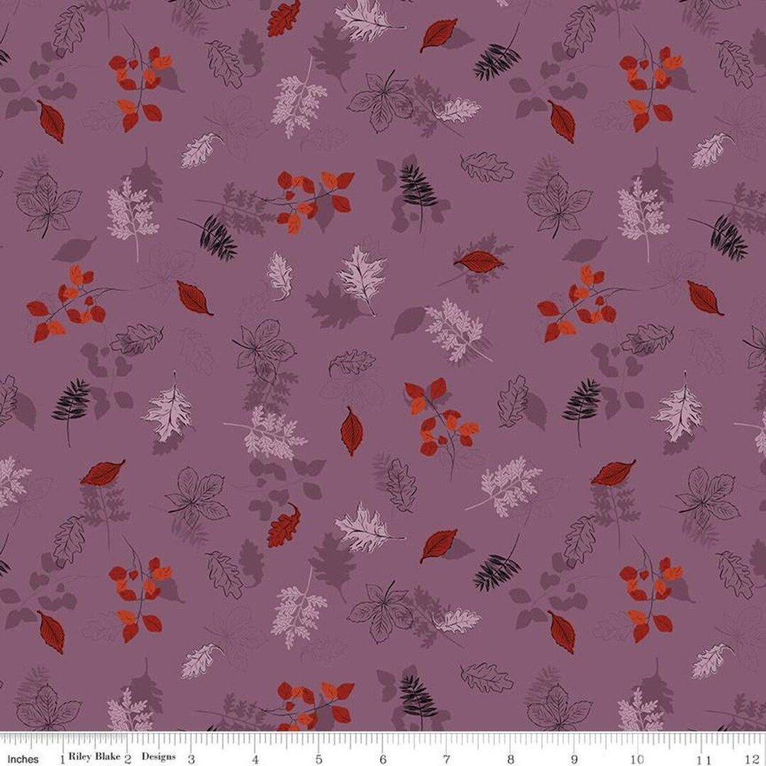 Maple Leaves Purple - LAMINATED Cotton Fabric - Riley Blake - Etsy
