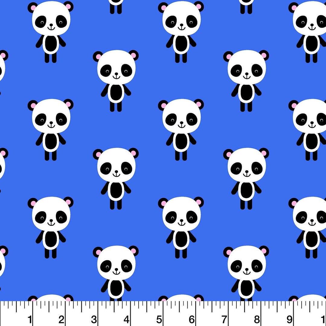 Urban Zoologie Pandas Blue Anne Kelle * - Große Breite - LAMINIERTER ...