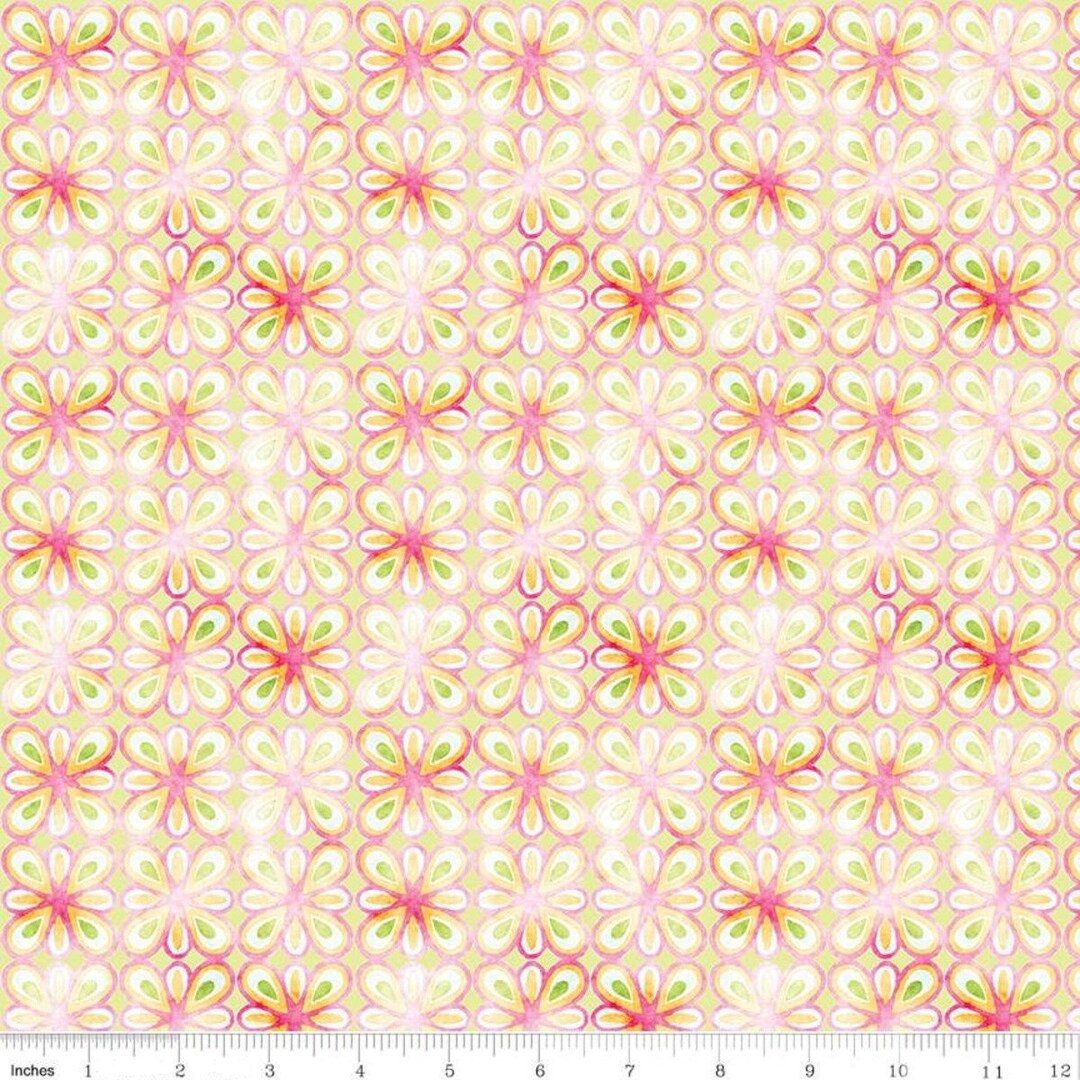 Glohaven Petals Green - LAMINATED Cotton Fabric - Riley Blake - Etsy
