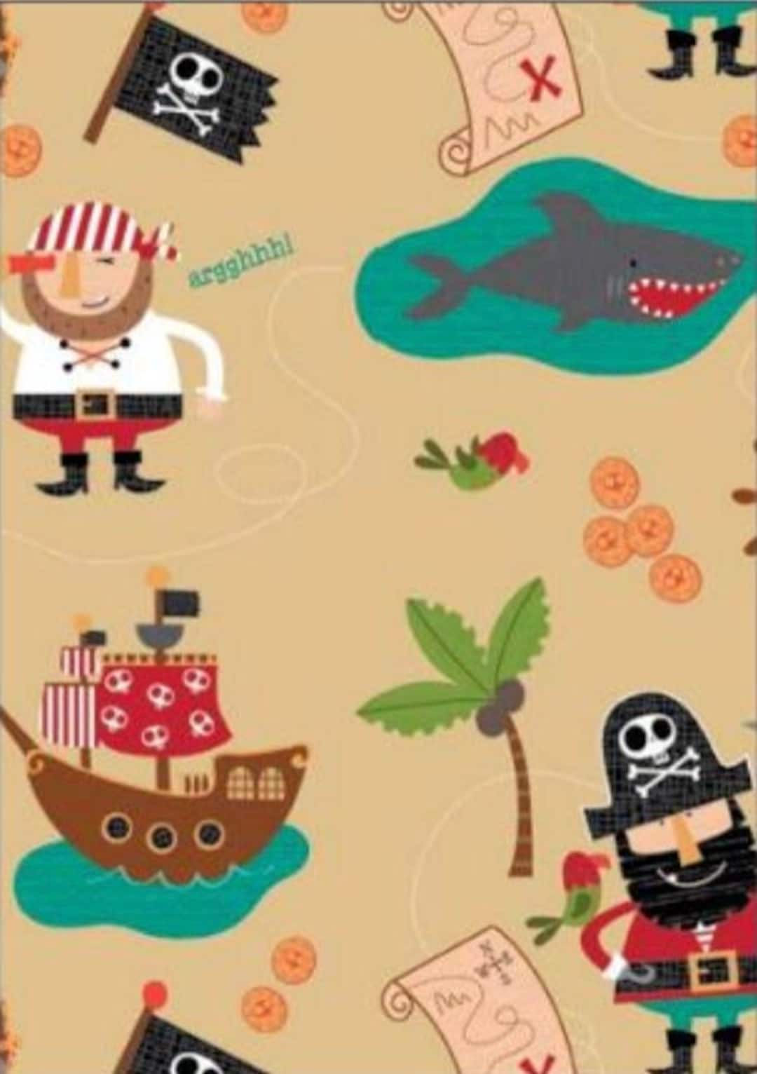 Blackbeard Main Gold - LAMINATED Cotton Fabric - Riley Blake - Etsy
