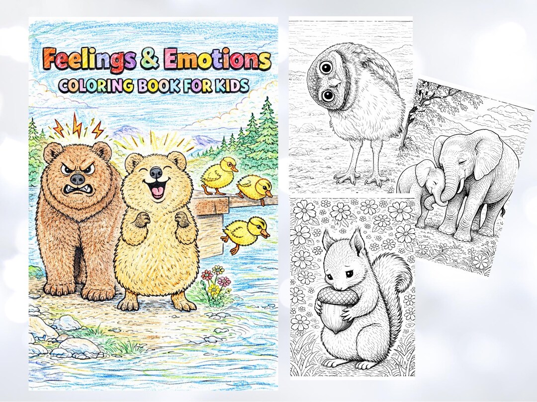 Animal Emotions Coloring Book for Kids | Social Emotional Learning ...