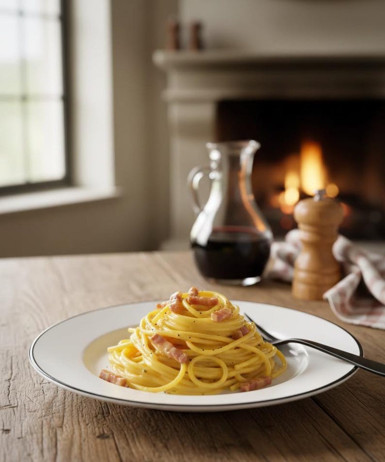 Classic Spaghetti Carbonara Recipe PDF | Authentic Italian Pasta - Etsy