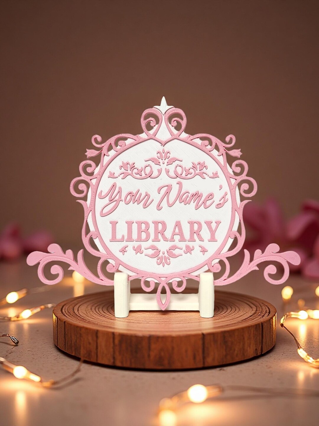 Personalized 3D Printed Library Sign: Book Nook Decor - Etsy Australia