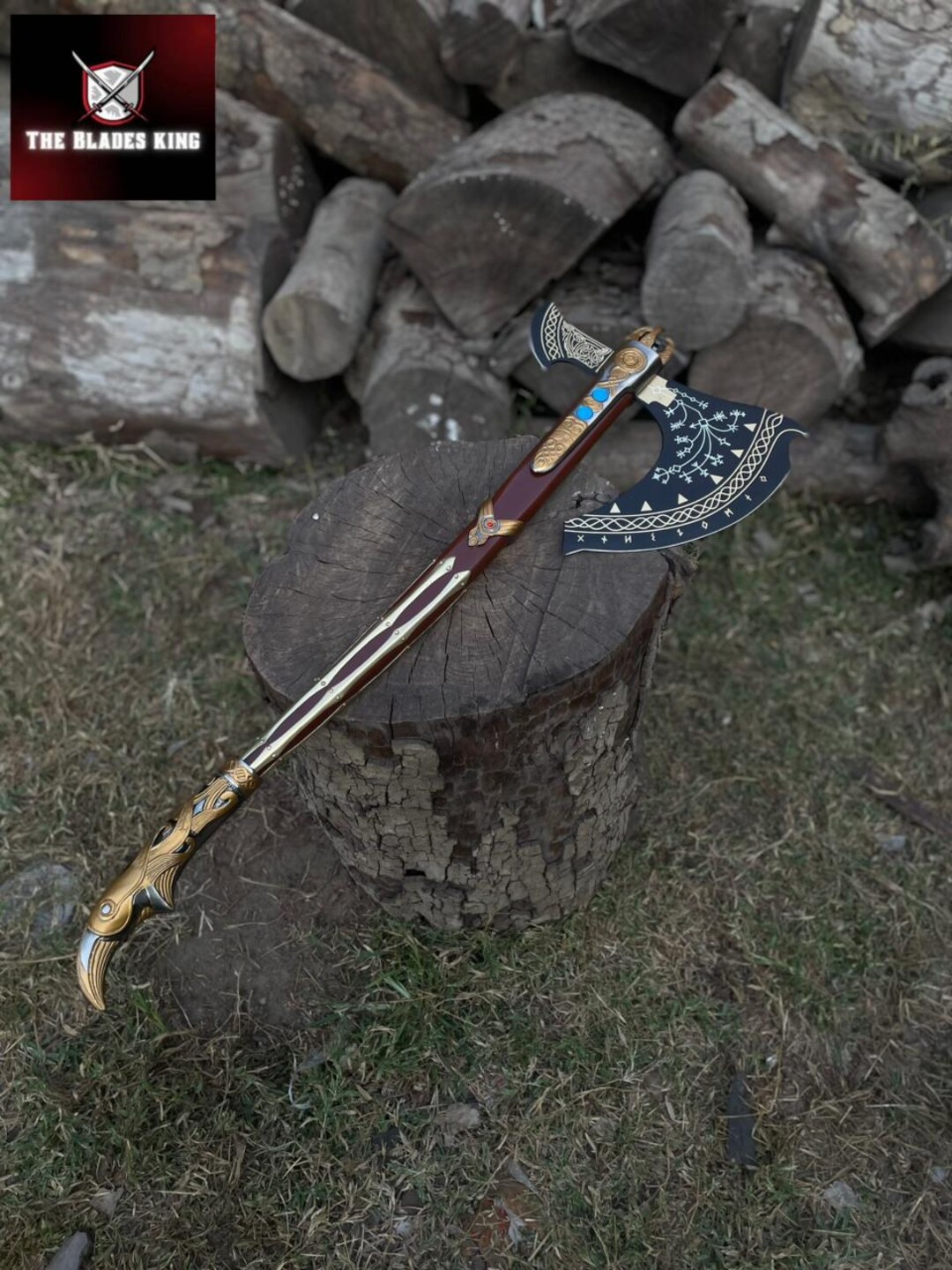 Hand-forged Fantasy Viking Axe | Nordic Style Decorative Axe | Handmade ...