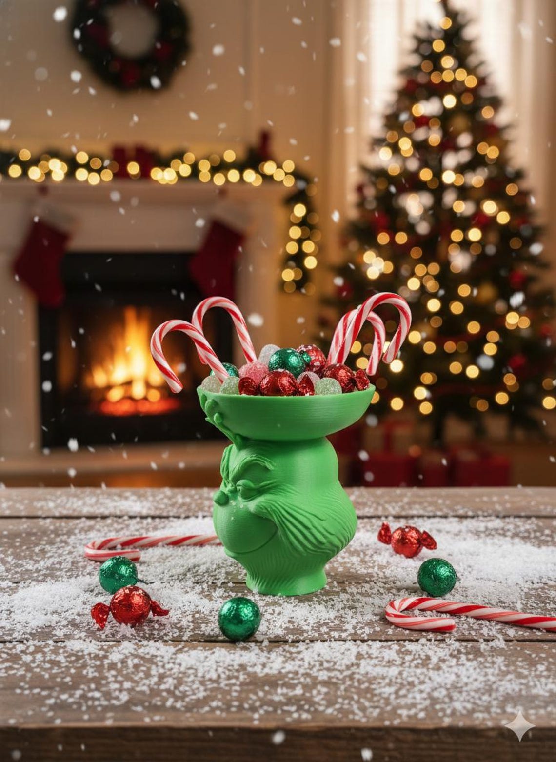 3D Printed Grinch Bowl - Christmas Candy Dish and Decorative Bowl ...