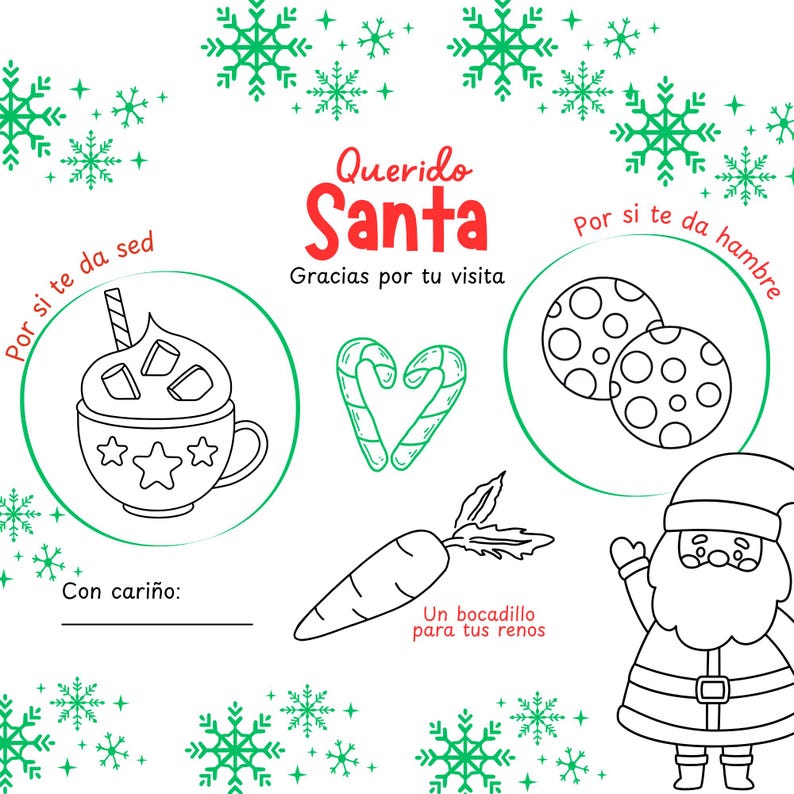 Printable Santa Placemat | Santa Placemat | Christmas for Kids ...