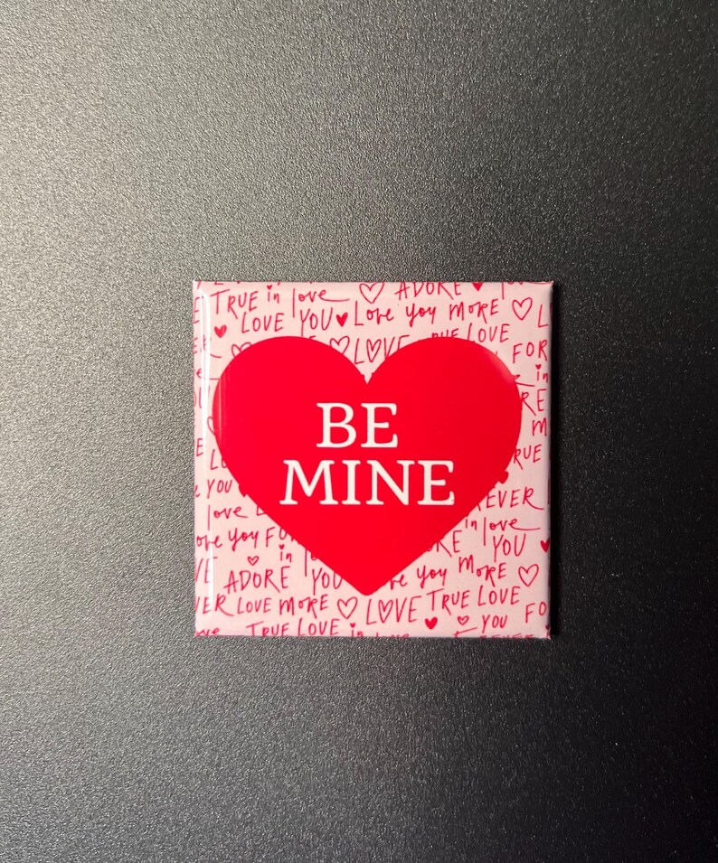 Valentine's Day Magnets, Will You Be My Valentine, Be Mine, Cupid, 2x2 ...
