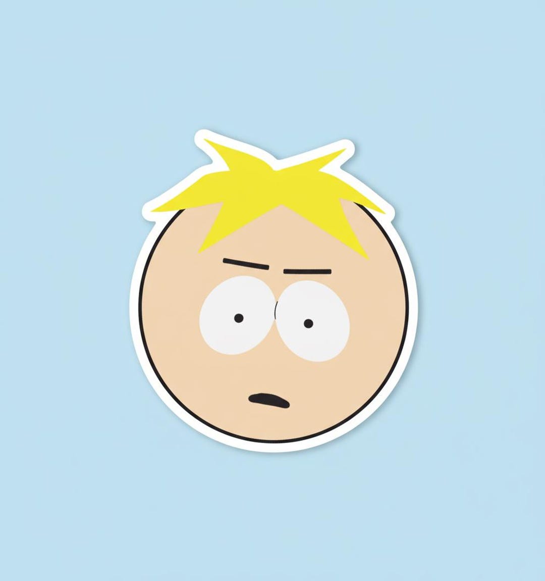 Funny South Park Butters Stunned Face Sticker - Etsy