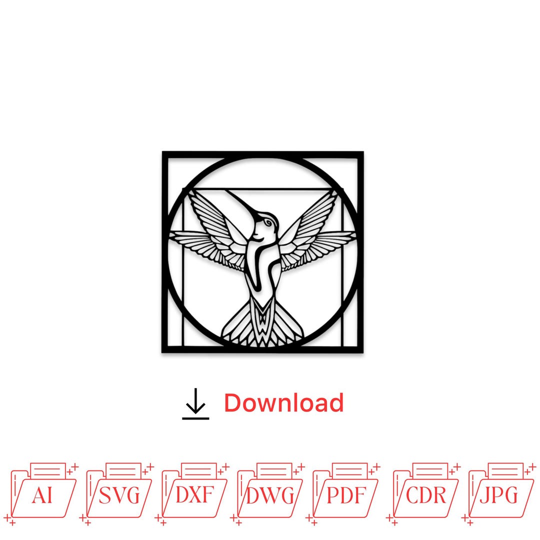 Hummingbird Laser Cut Svg Dxf Files | Digital Instant Download - Etsy