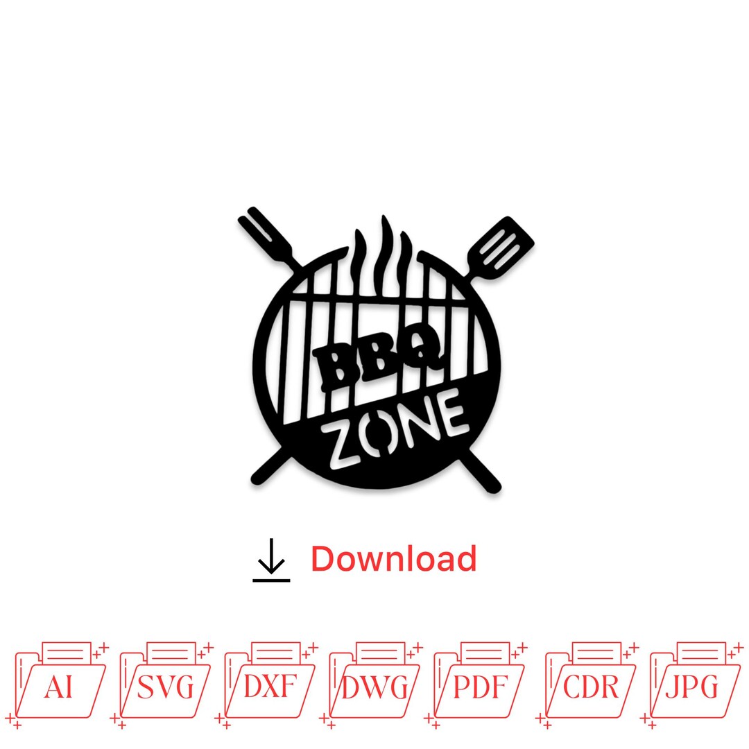 BBQ Zone Svg File for Laser Cut | Glowforge | Digital Download - Etsy