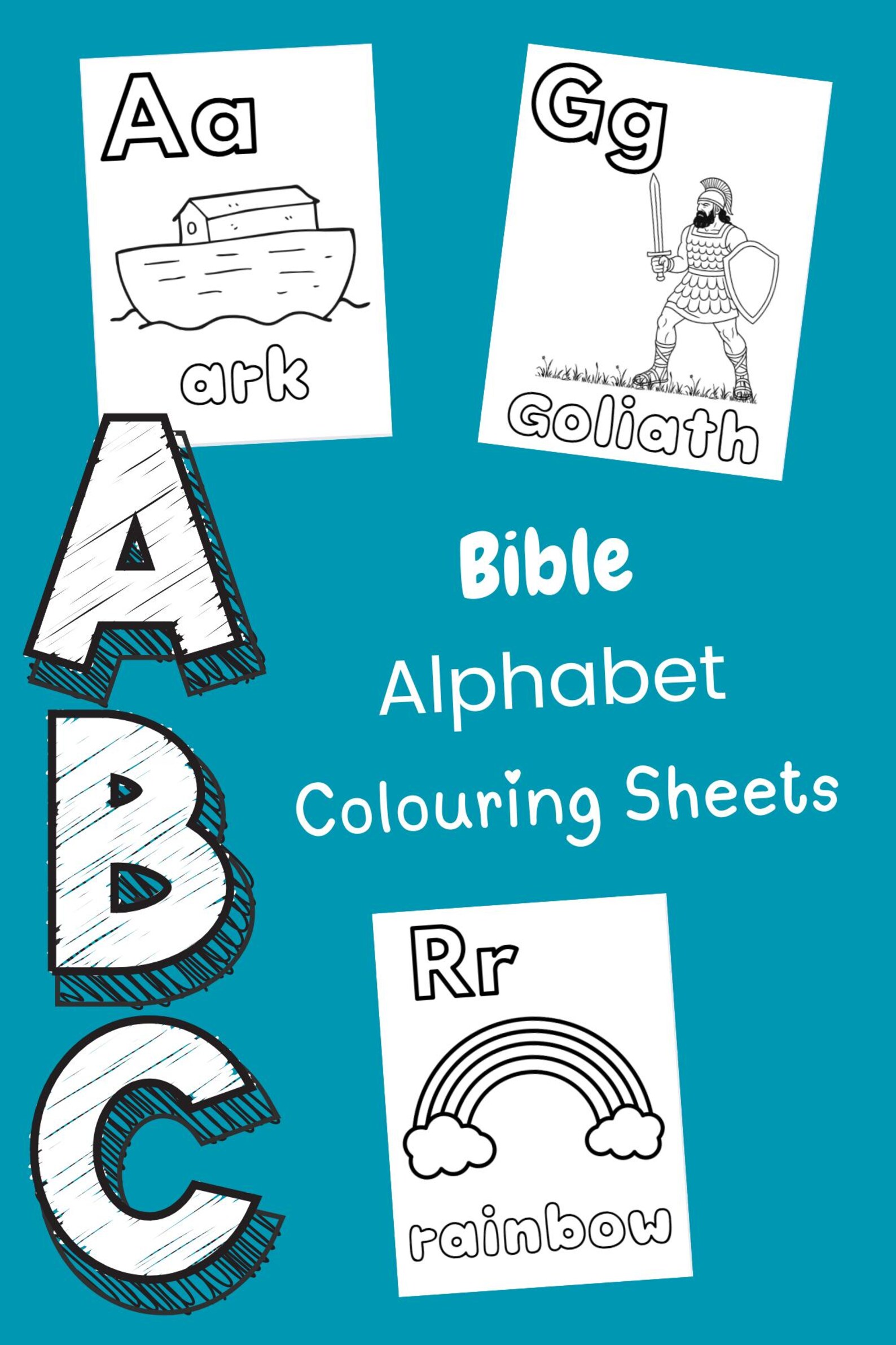 ABC Bible Coloring Sheets for Kids - Etsy