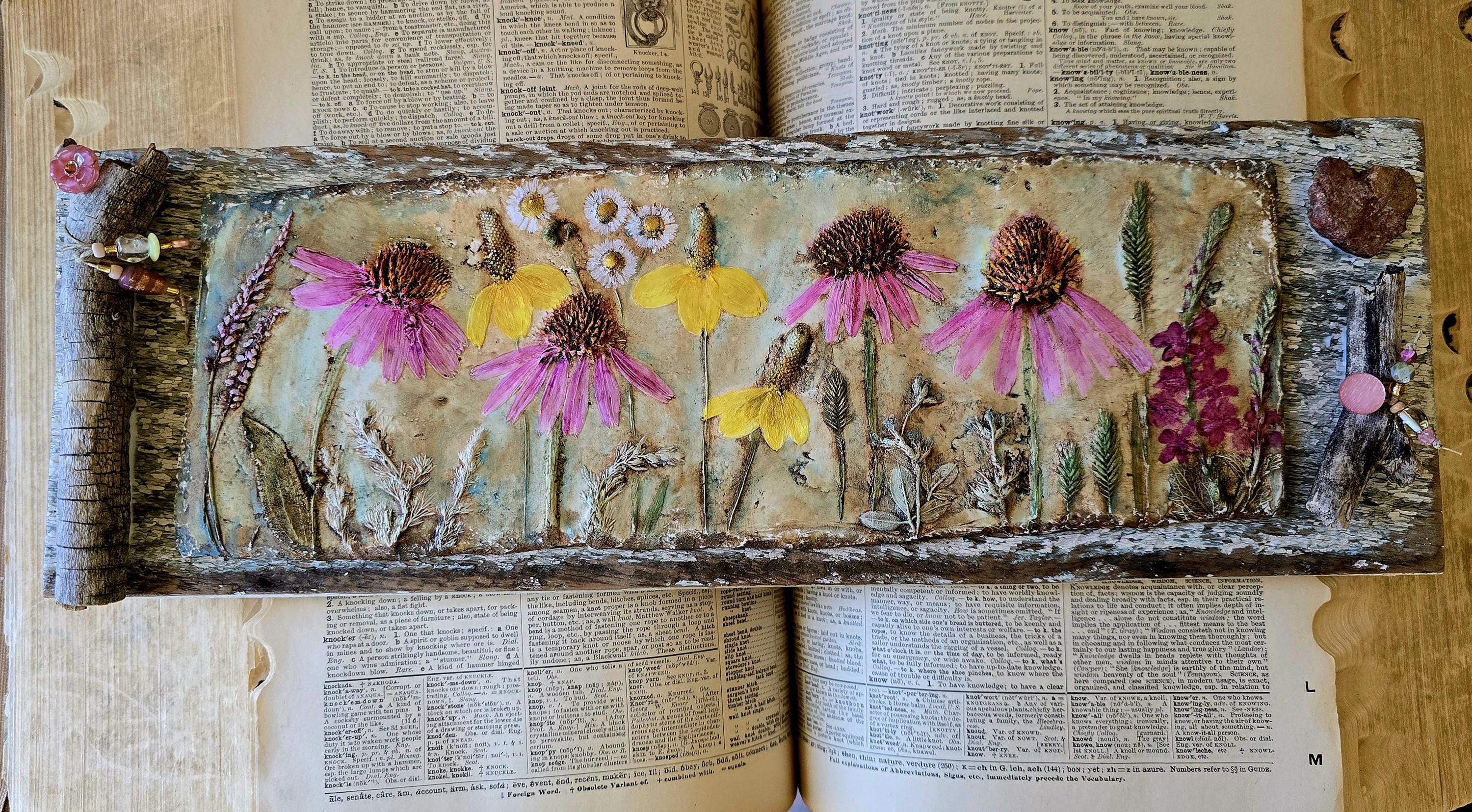 Wildflowers of the Prairie Clay Floral Casting Wall Hanging Art by ...