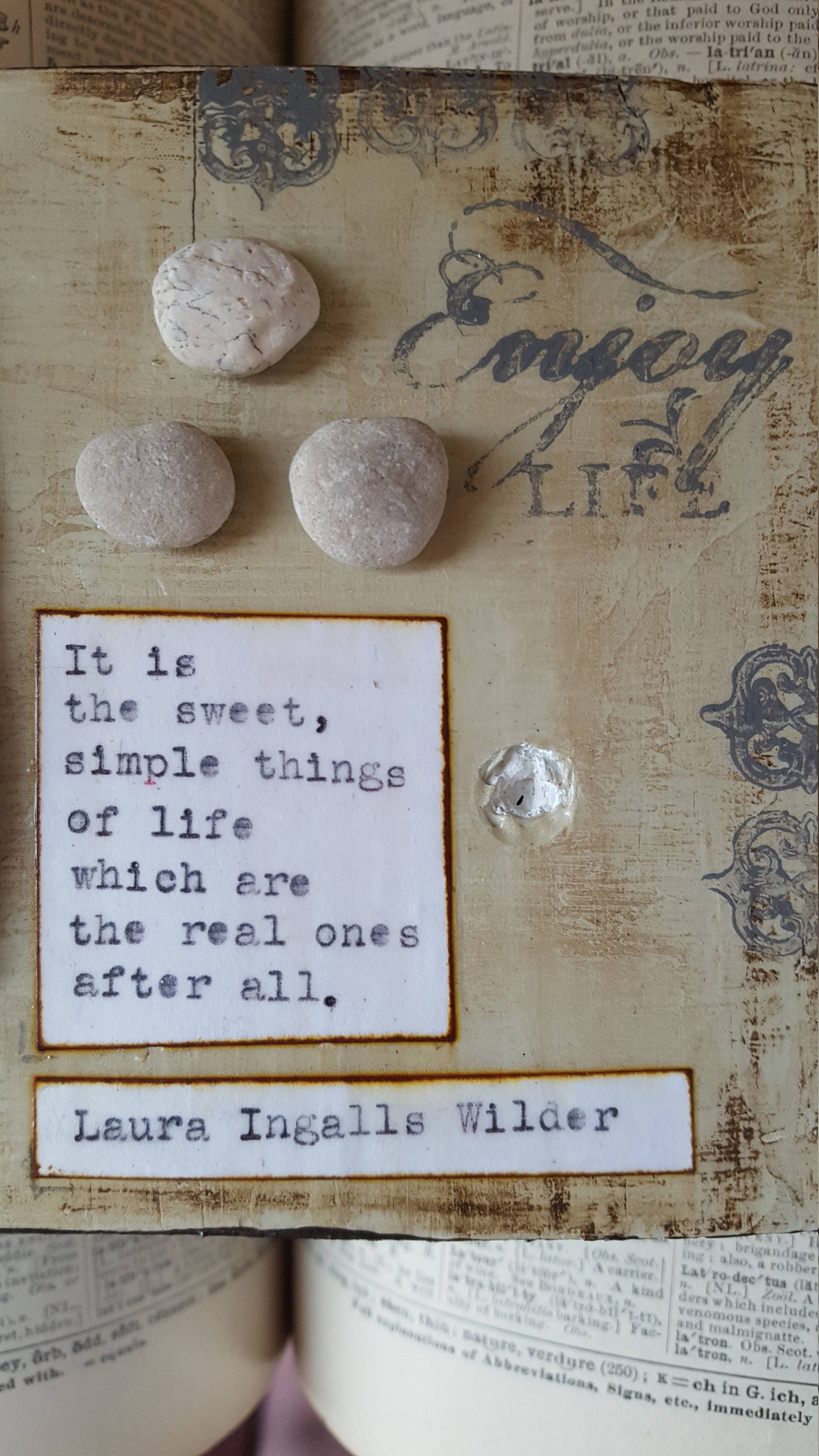 Sweet Simple Things of Life Feather Decor Mixed Media Art by - Etsy
