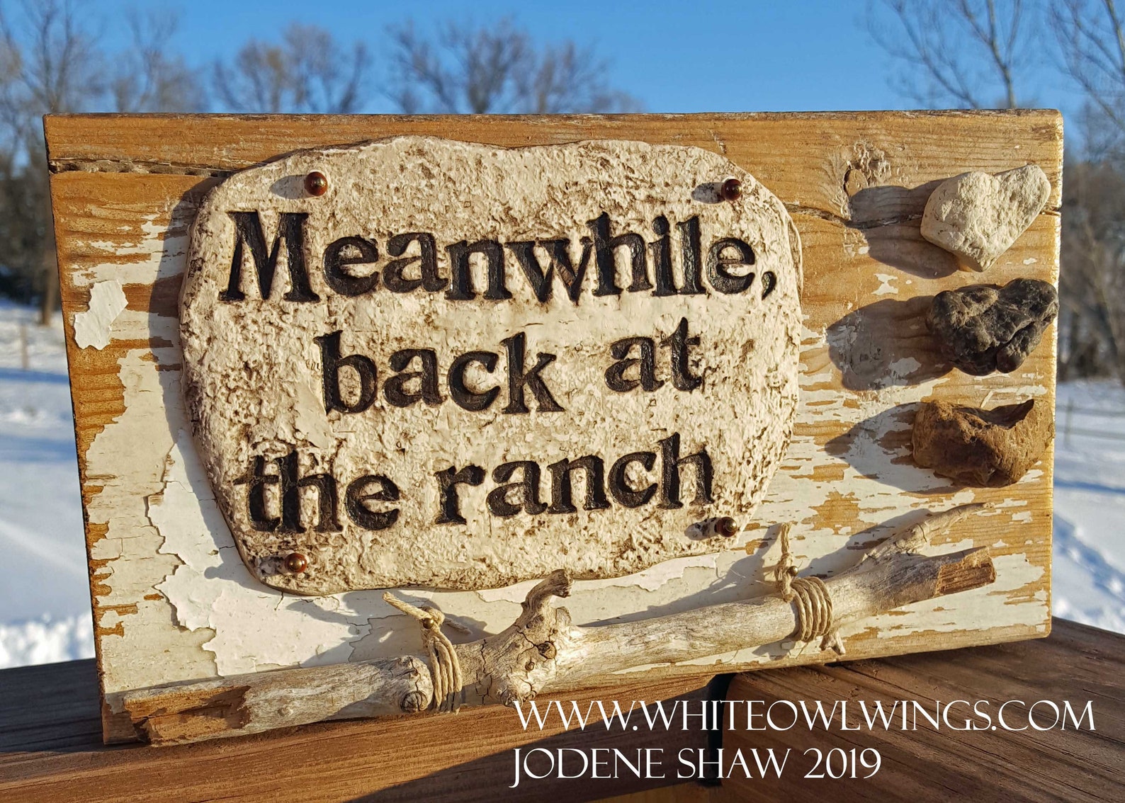 Meanwhile Back at the Ranch Rustic Wood Sign Western Decor by - Etsy