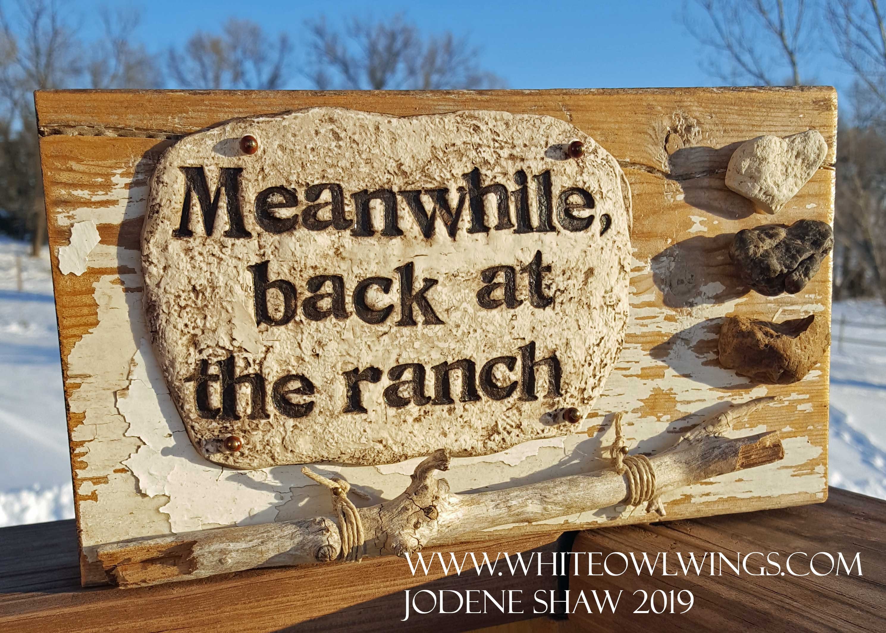 Meanwhile Back at the Ranch Rustic Wood Sign Western Decor by Jodene ...