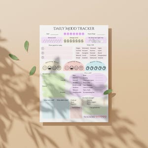 Printable Daily Mood Tracker | Mental Health Journal (A4/US Letter PDF ...