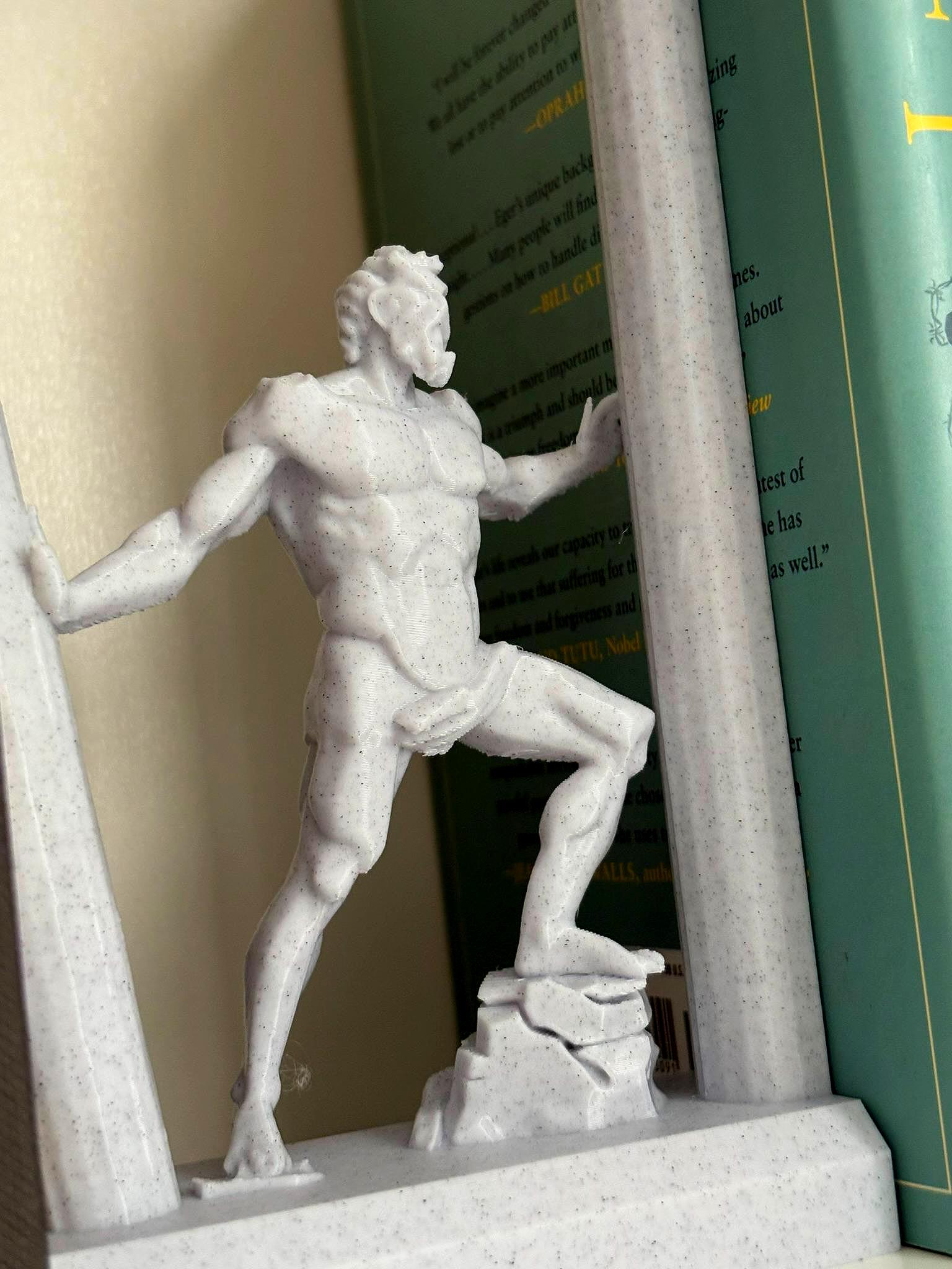 Hercules Bookend, Greek Mythology Shelf Decor, Hercules Holding Pillars ...