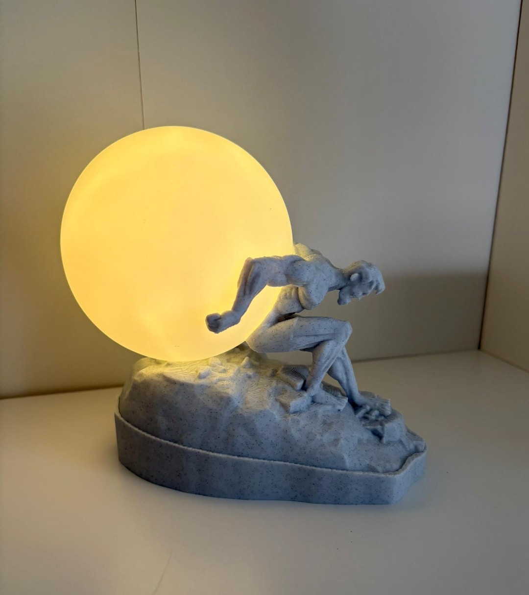 Sisyphus Desk Lamp | Greek Mythology Lighting | 3D Printed Sculpture ...