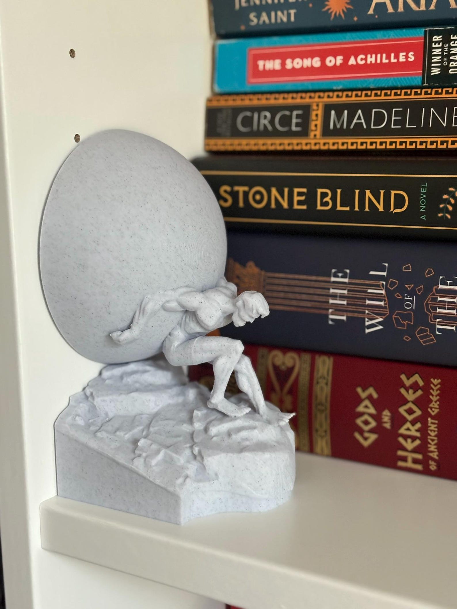 Sisyphus Bookend, Greek Mythology Sculpture, Modern Shelf Decor - Etsy